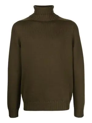 DONDUP Roll-neck Wool Jumper - Brown