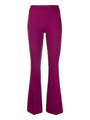 BLANCA VITA Blanca Vita Mid-Rise Flared Trousers Purple