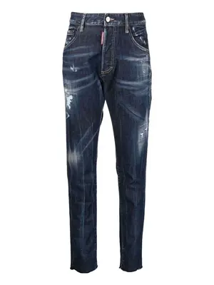 Dsquared2 Dan Mid-rise Skinny Jeans - Blue