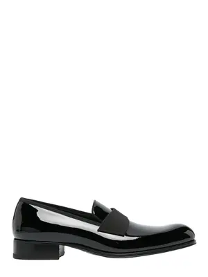 TOM FORD Patent-finish Leather Loafers - Black