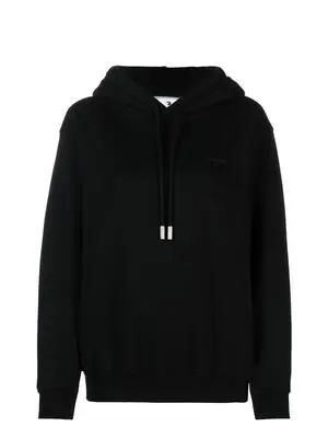 Off-White Diag-stripe Cotton Hoodie - Black
