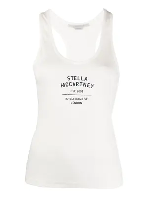 Stella McCartney Logo-print Racerback Top - White