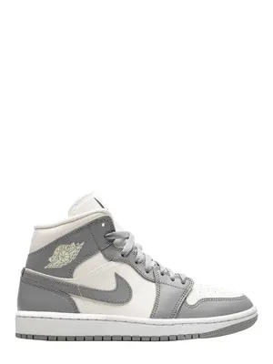 JORDAN Air 1 Mid Stealth Sneakers - Grey