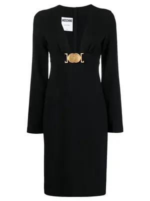 Moschino Plaque Dress - Black