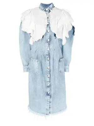NATASHA ZINKO Ruffle-Detail Shirt Dress