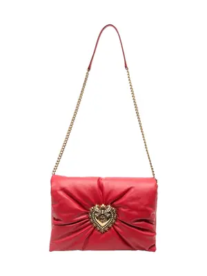 Dolce & Gabbana Medium Devotion Soft Clutch - Red