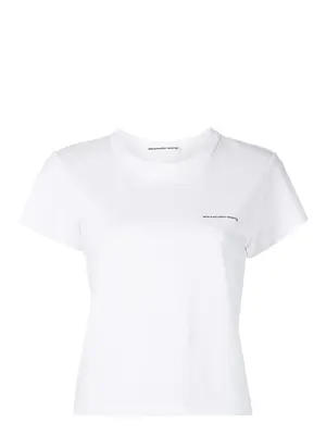 Alexander Wang Alexander Wang Shrunken Logo T-Shirt White