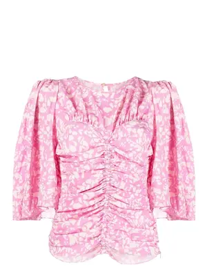 Isabel Marant Lidiane Ruched Blouse - Pink
