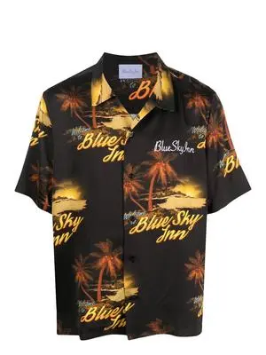 BLUE SKY INN Graphic-print Short-sleeve Shirt - Black