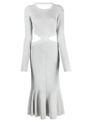 3.1 Phillip Lim Ribbed-knit Cross-over Dress - Grey
