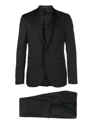 Tagliatore Tailored Single-breasted Dinner Suit - Black