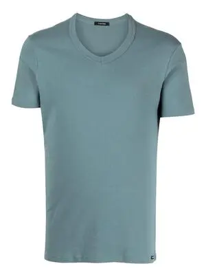TOM FORD V-neck Stretch-cotton T-shirt - Green