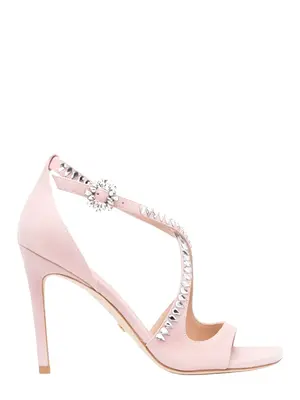 STUART WEITZMAN 110mm Crystal-embellished Sandals - Pink