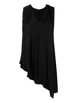 JOSEPH Asymmetric Pleated Vest - Black