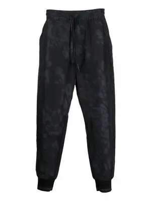 Y3 Leopard-print Tapered-leg Track Pants - Black