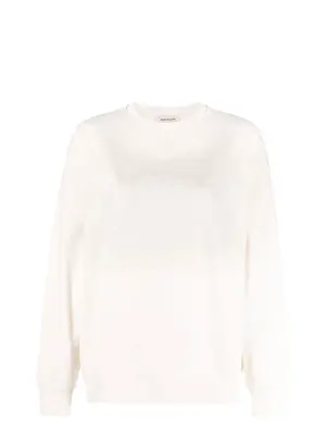 Alexander McQueen Logo-print Cotton Sweatshirt - Neutrals