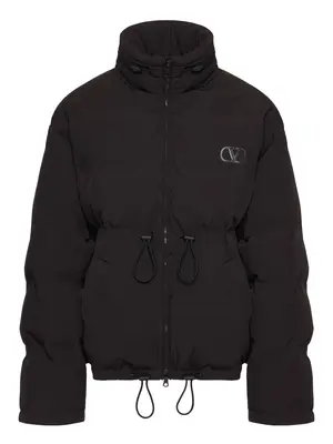 Valentino Garavani Vlogo Signature Hooded Puffer Jacket - Black