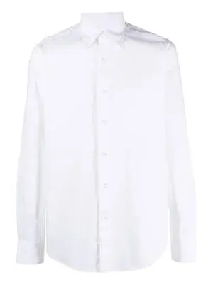 ORIAN Long Sleeve Cotton Shirt - White