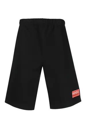 Kenzo Logo-patch Detail Shorts - Black