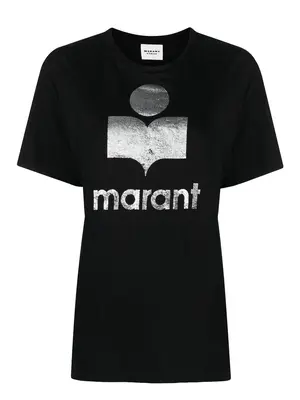 MARANT ETOILE Zewel Logo-print T-shirt - Black