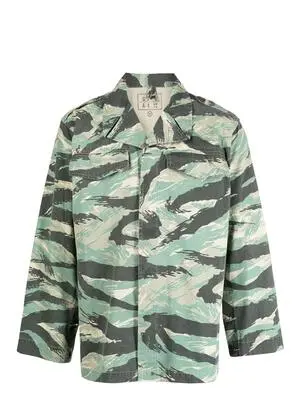 MAHARISHI Camouflage-print Long-sleeve Shirt - Green