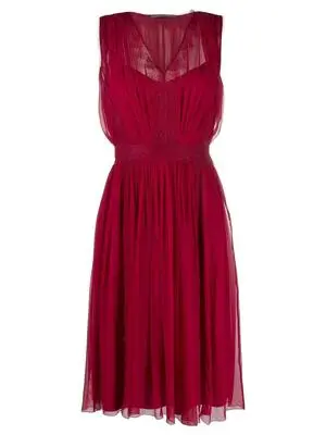 ALBERTA FERRETTI Sleeveless Silk Midi Dress