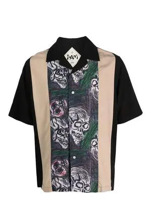 PERKS AND MINI Skull-print Bowling Shirt