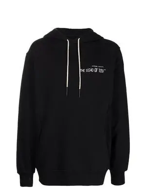 ISO.POETISM Graphic-Print Hoodie Black