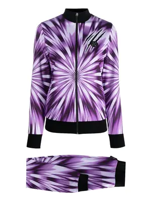 PLEIN SPORT Print Tie-dye Two-piece Tracksuit - Purple
