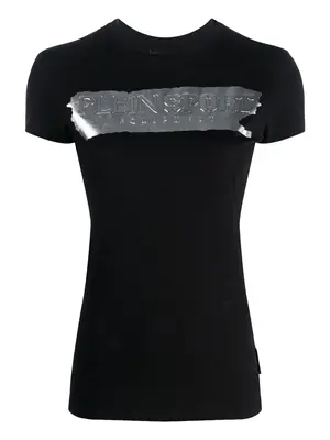 PLEIN SPORT Metallic Logo T-shirt - Black