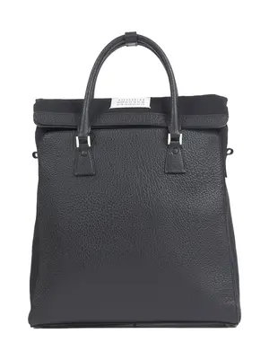 MAISON MARGIELA 5ac Large Leather Tote Bag - Black
