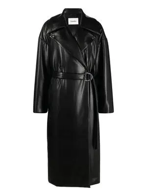 Nanushka Liano Belted Trench Coat - Black