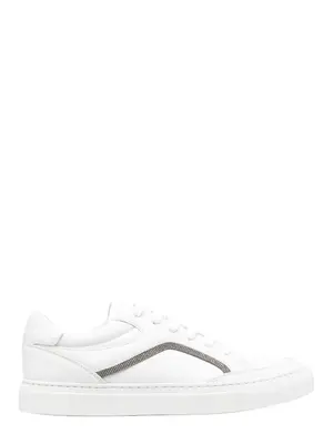 Brunello Cucinelli Low-top Lace-up Sneakers - White