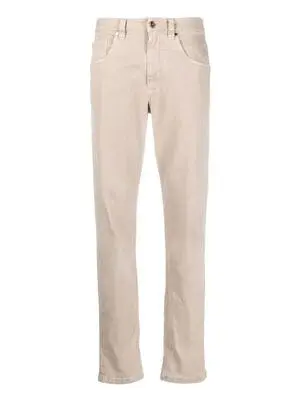 BRUNELLO CUCINELLI Brunello Cucinelli Light Beige Cotton Rolled Cuff Trousers