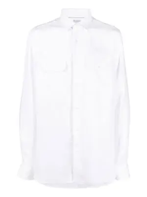 Brunello Cucinelli Long-sleeve Button-up Shirt - White