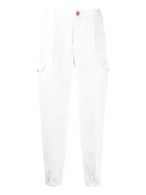 Brunello Cucinelli Tapered Cargo Pants - White