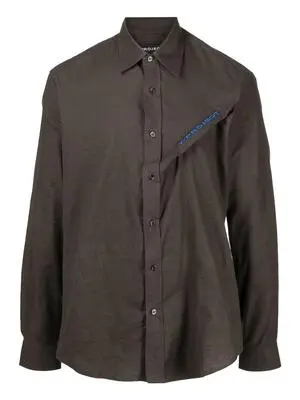 Y/project Long-sleeve Button-fastening Shirt - Grey