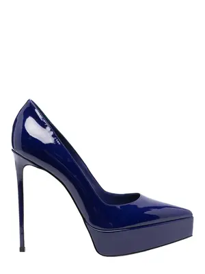 LE SILLA Uma 120mm Patent-leather Pumps - Blue
