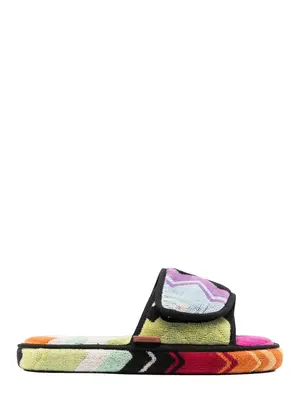 MISSONI Missoni Home Striped Touch-Strap Slippers