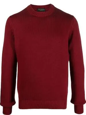 DELL'OGLIO Round-neck Knit Jumper - Red