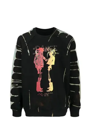 STAIN SHADE X Hiroshi Fujiwara Skeleton-print Sweatshirt - Black