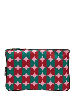 La DoubleJ Geometric-print Clutch - Pink