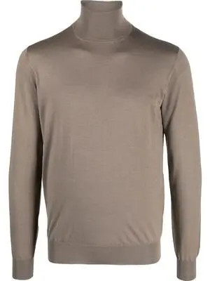 DELL'OGLIO Roll-neck Knit Jumper - Neutrals
