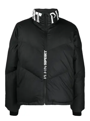 PLEIN SPORT Logo-print Puffer Jacket - Black
