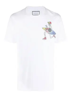 Philipp Plein Hawaii Graphic-print Cotton T-shirt - White