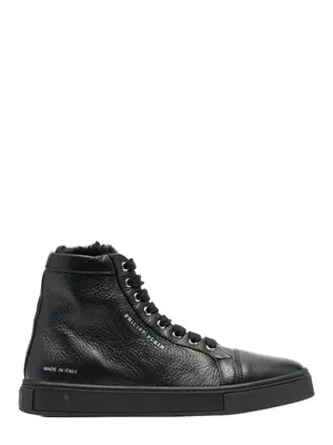 PHILIPP PLEIN Philipp Plein Shearling Lined High-Top Sneakers