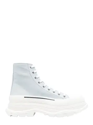 Alexander McQueen Tread Slick Canvas Boots - Blue