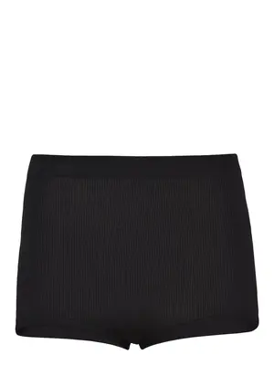 Prada Ribbed-knit Silk-blend Shorts - Black