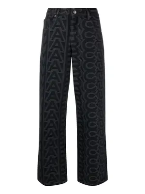 Marc Jacobs Monogram Straight-leg Jeans - Black