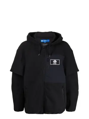 ANREALAGE Logo Patch Zip-up Hoodie